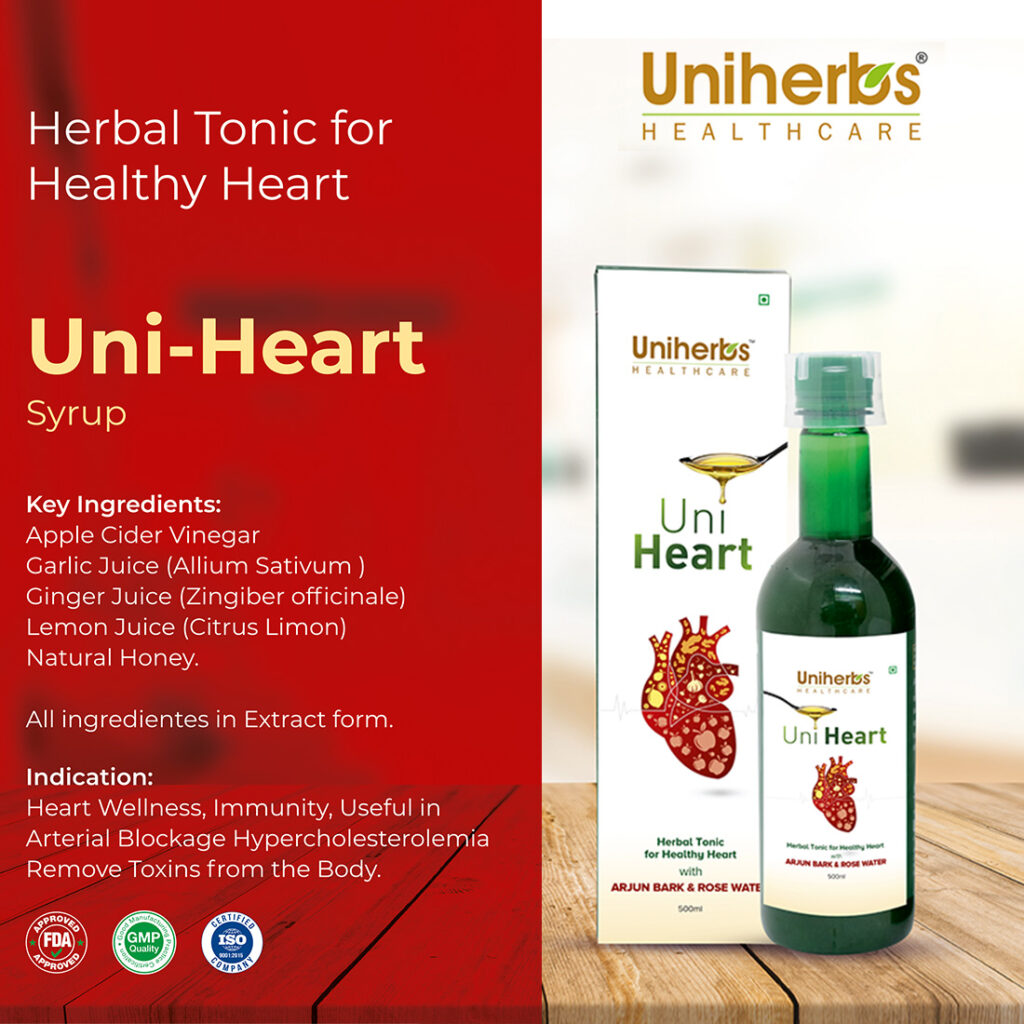 Uniherbs Uni Heart | Ayurvedic Syrup For Heart Health & Wellness ...